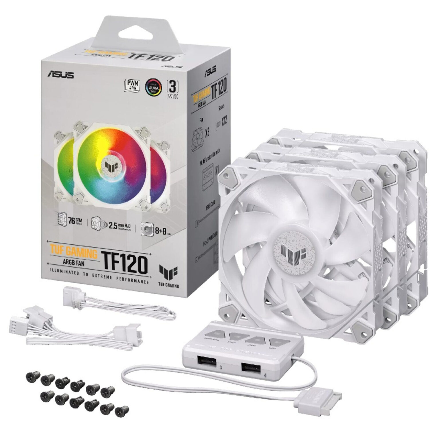 ASUS TUF GAMING TF120 ARGB 3IN1 FAN- WHITE (2Y) – Volta PC – Home of ...